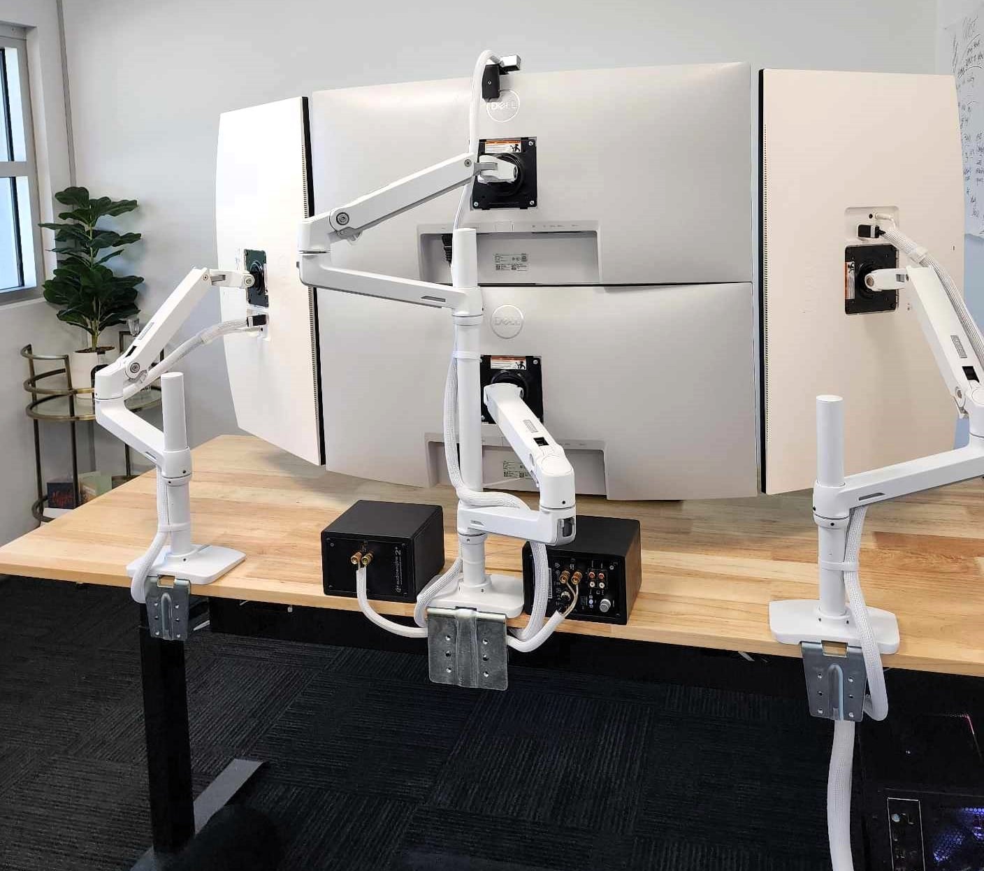 My Office Workstation Upgrade - The Wall (pls forgive my amateur cable ...