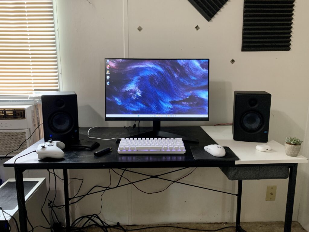 Updated setup with a proper monitor, mouse, studio monitors, and keyboard. - FPSHUB | FPS GAMES ...