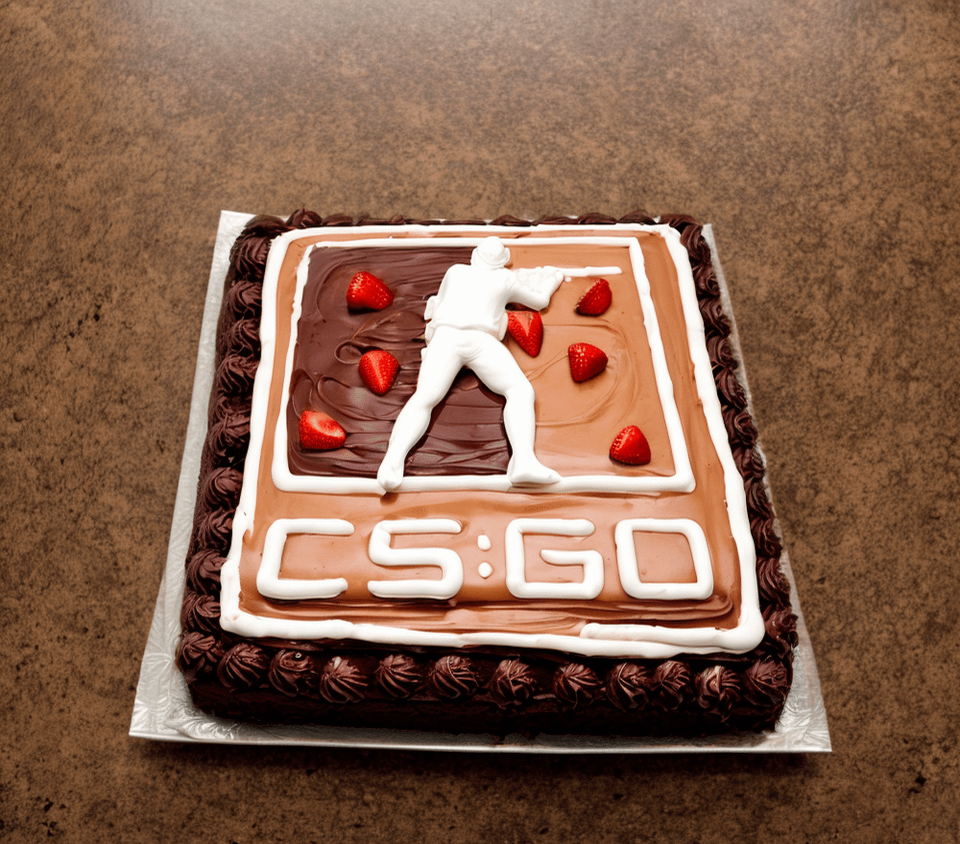 CSGO logo cake - FPSHUB