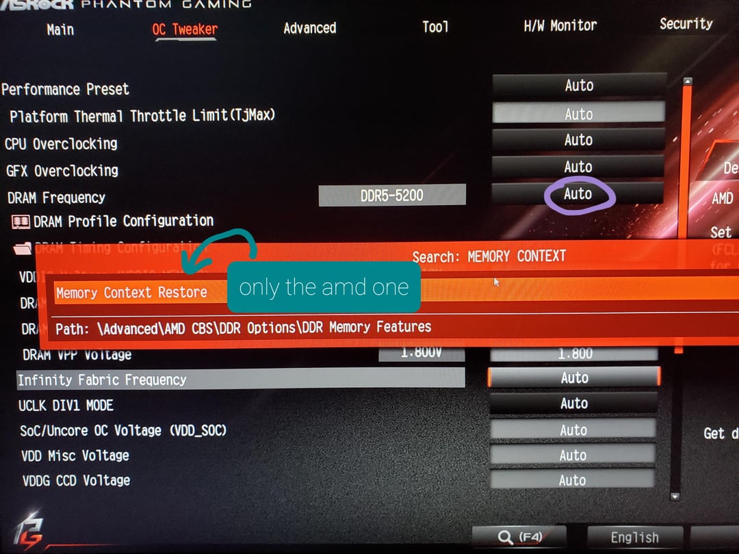 PSA - ASRock hidden Memory Context Restore overrides AMD's option, even when hidden - FPSHUB ...