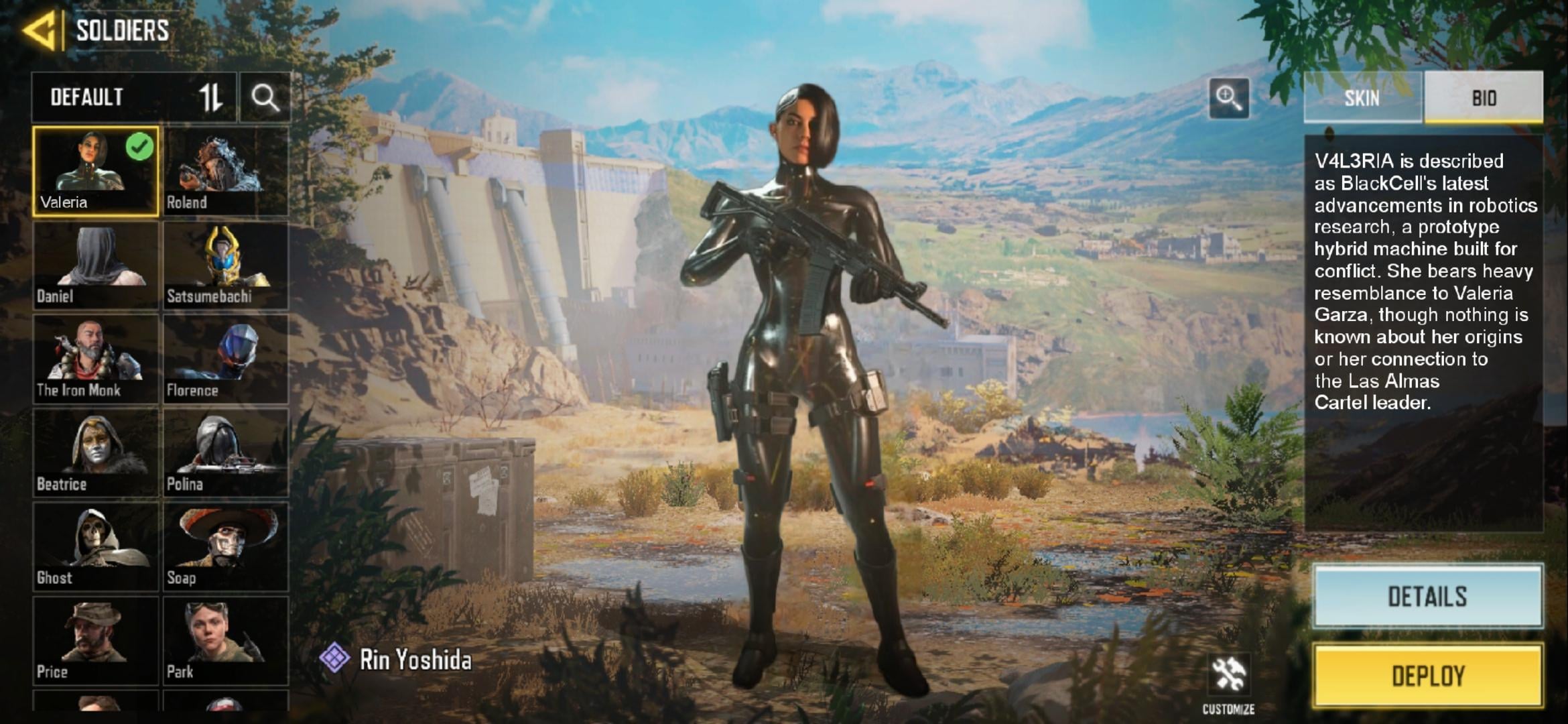 I would love to see this Valeria skin from MWII in CODM. What characters from other COD games ...