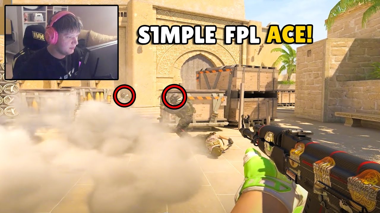 S1MPLE Amazing Ace in FPL to win the Round! Counter Strike 2 CS2 Highlights! CS2 POV - FPSHUB