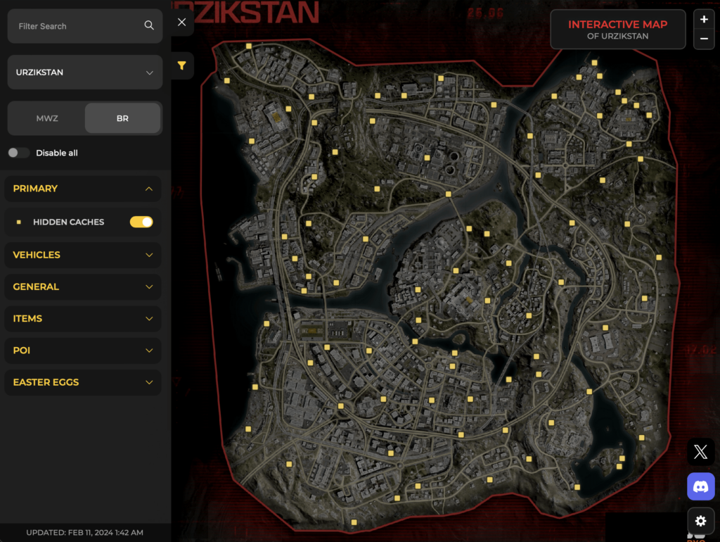 Update map of hidden caches (Season 2) with valuable loot in Urzikstan ...