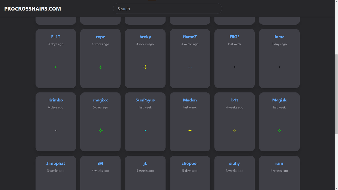CS2 Pro Crosshairs List — automatically updated every day from .dem ...