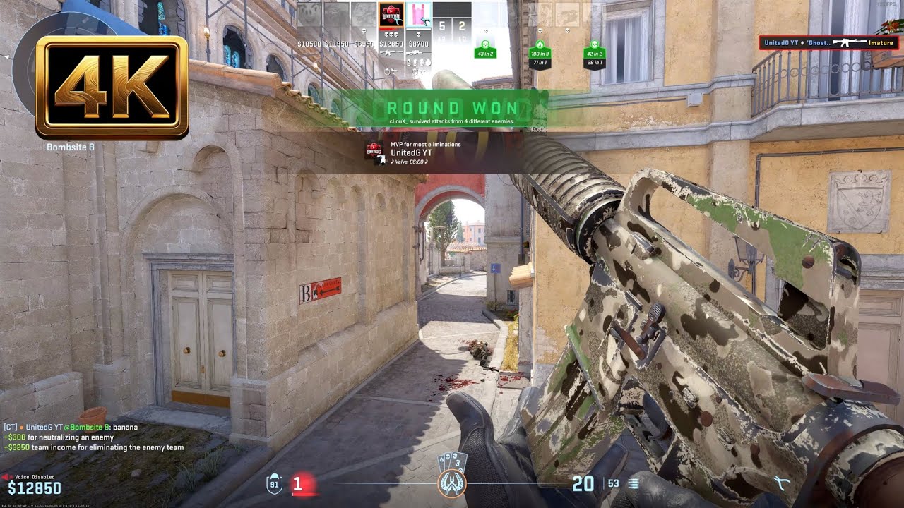 Counter Strike 2 Gameplay 4K (No Commentary) - FPSHUB