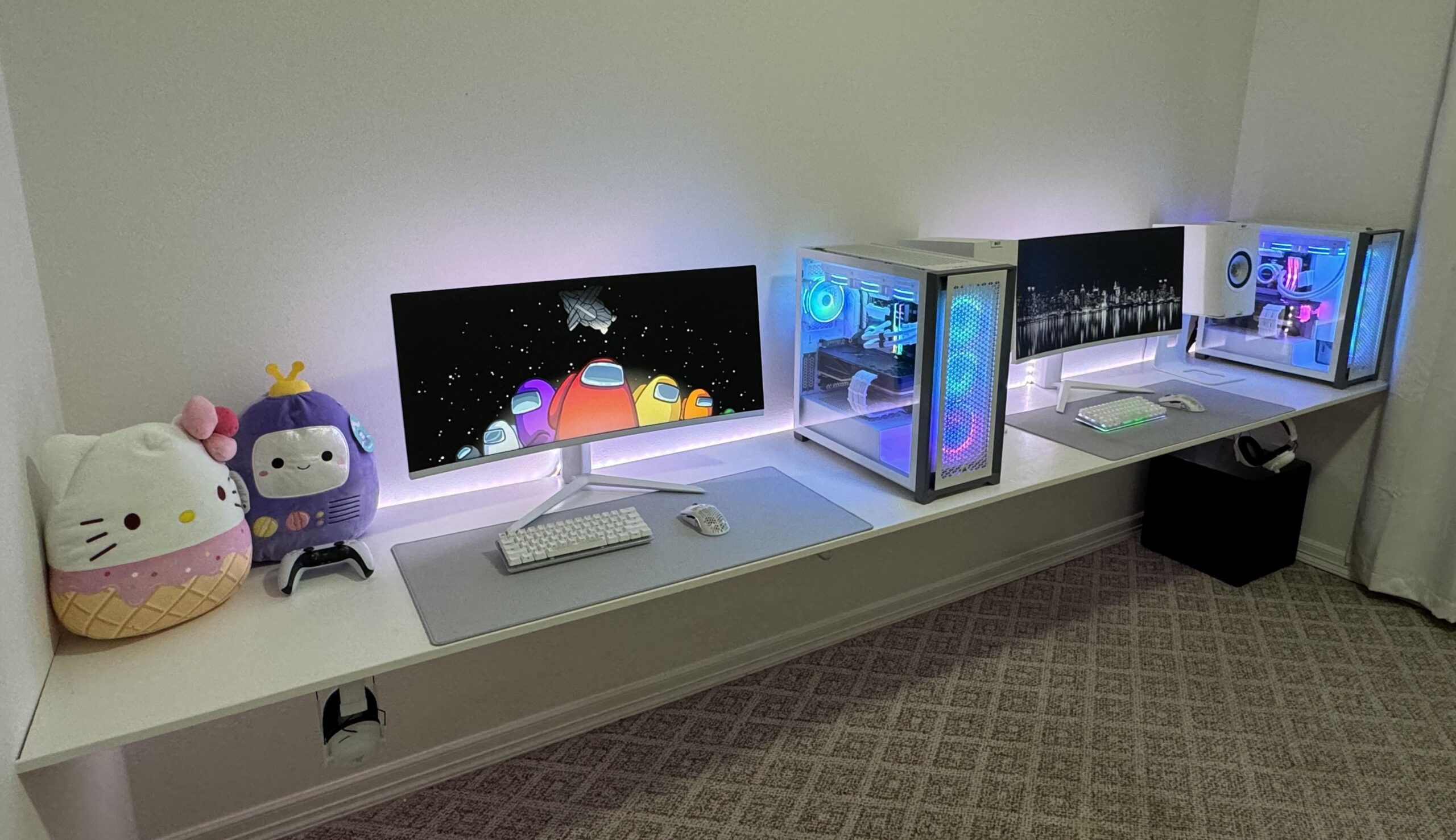 Our clean white gaming setup built during Covid and upgraded - FPSHUB ...