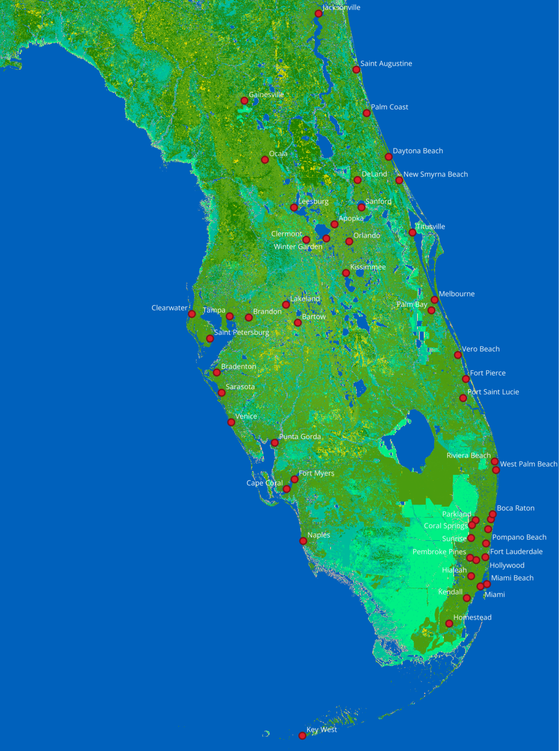 Minecraft Real World Maps - Florida, USA - 1:20 scale - FPSHUB | FPS ...