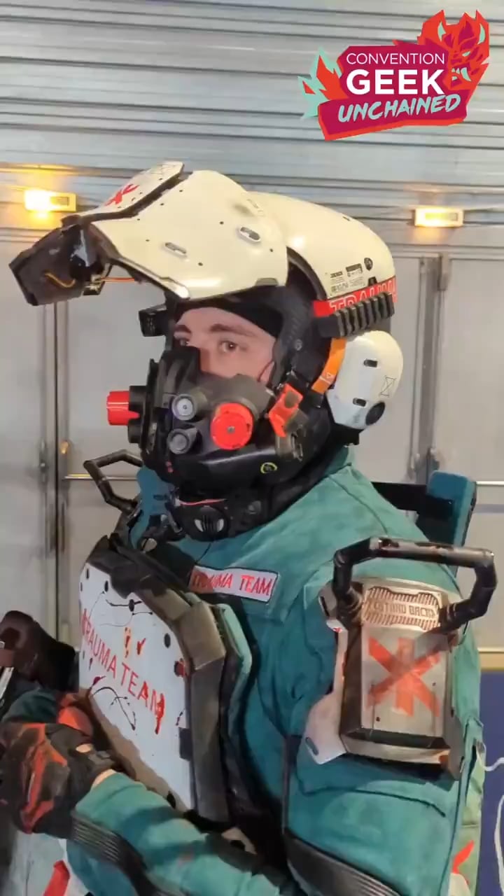 Check out this cool Trauma Team helmet from Cyberpunk 2077 created by ...