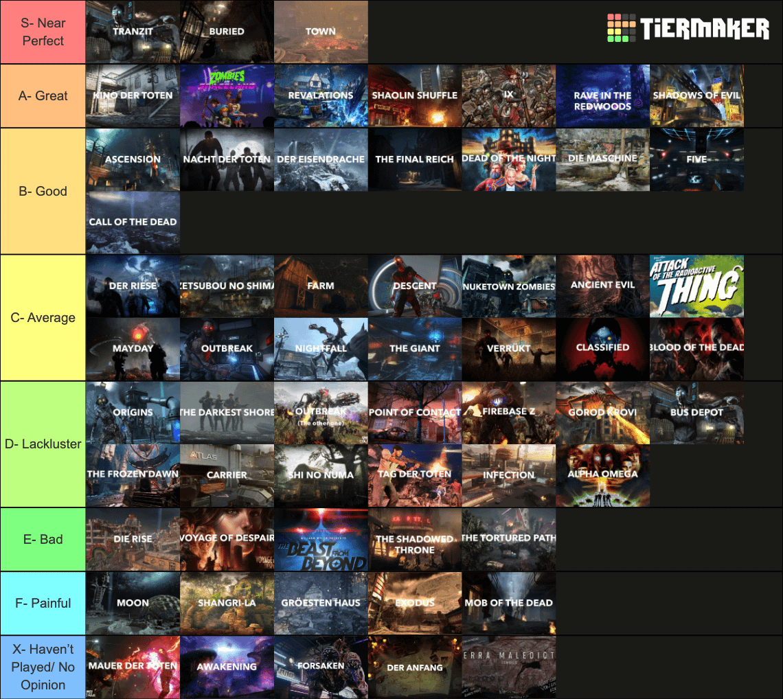 What are your favorite maps to play with randoms? Tiered by how fun ...