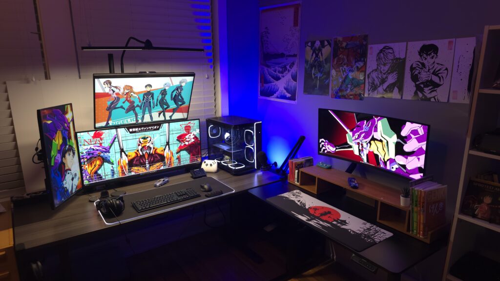 Alienware on the right was originally stacked on top of my main monitor ...