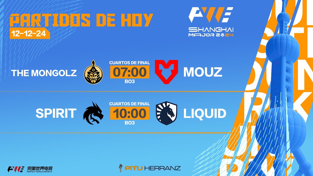 The MongolZ vs. MOUZ, Spirit vs. Liquid | Cuartos de Final | Shanghai Major 2024 - FPSHUB | FPS ...