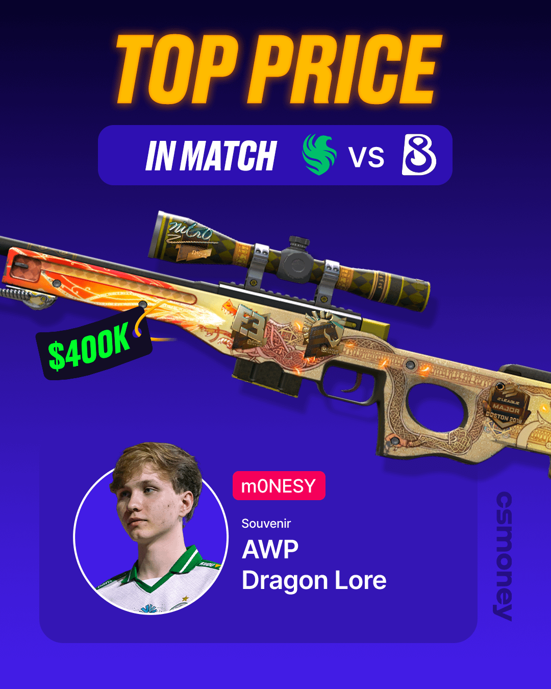 m0nesy with the most expensive skin today, maybe the most expensive ...